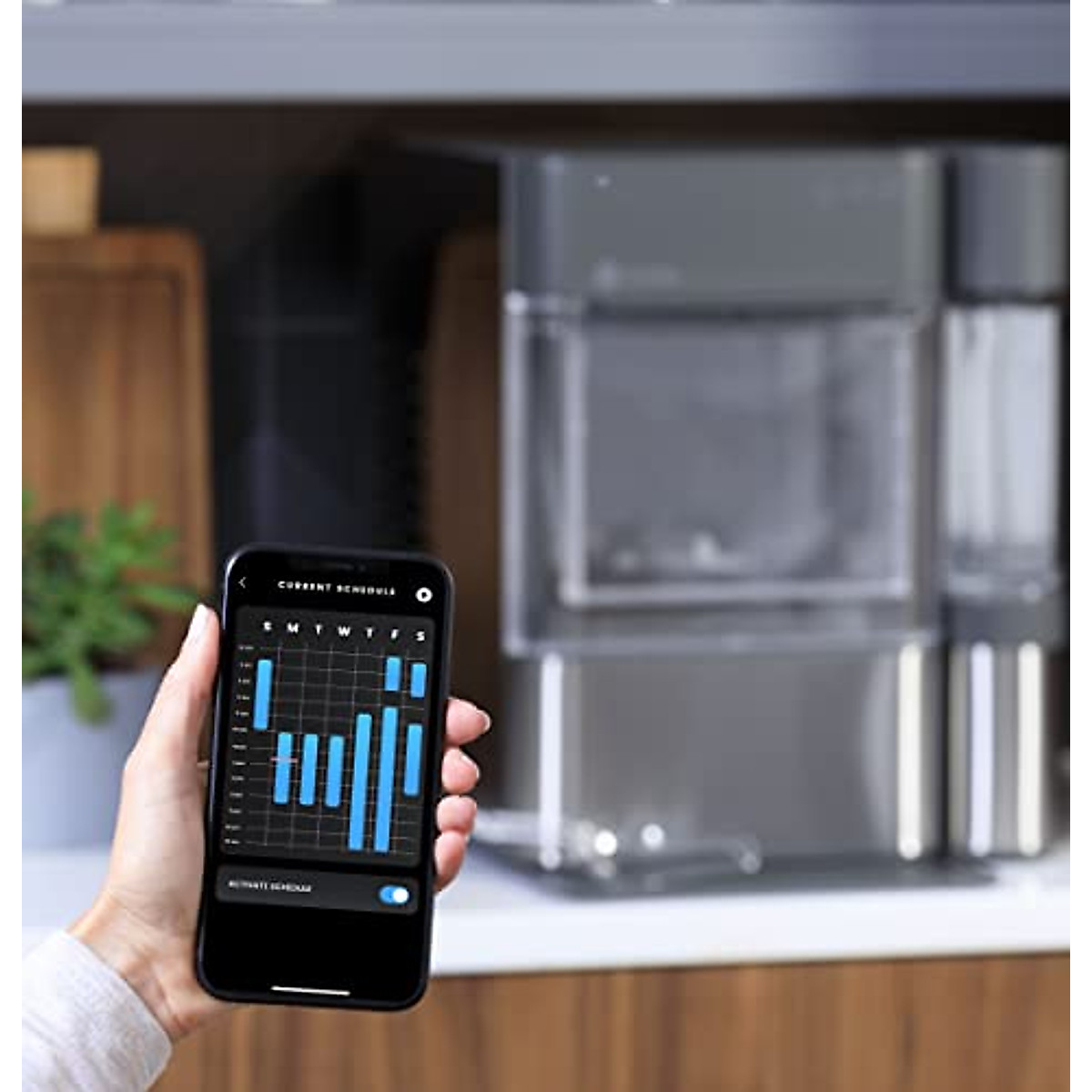 GE Profile Opal 2.0 | Countertop Nugget Ice Maker with Side Tank | Ice Machine with WiFi Connectivity | Smart Home Kitchen Essentials | Stainless Steel