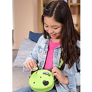 Miraculous Ladybug - Pop n' Swop Cat Noir Green Crossbody Bag with 4 Clip-on Badges, Cat Paw Zipper, Adjustable and Detachable Strap, Removable Ears, Lightweight Durable Waterproof Purse (Wyncor)