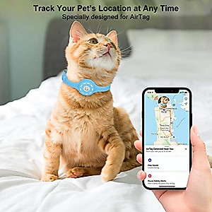 AirTag Dog Collar with AirTag Holder Case Integrated 2 Pack, Luminous Silicone Anti-Lost Apple Air Tag Dog Holder for Pet and 2 HD Protective Film Set (Neck 14-18.5")