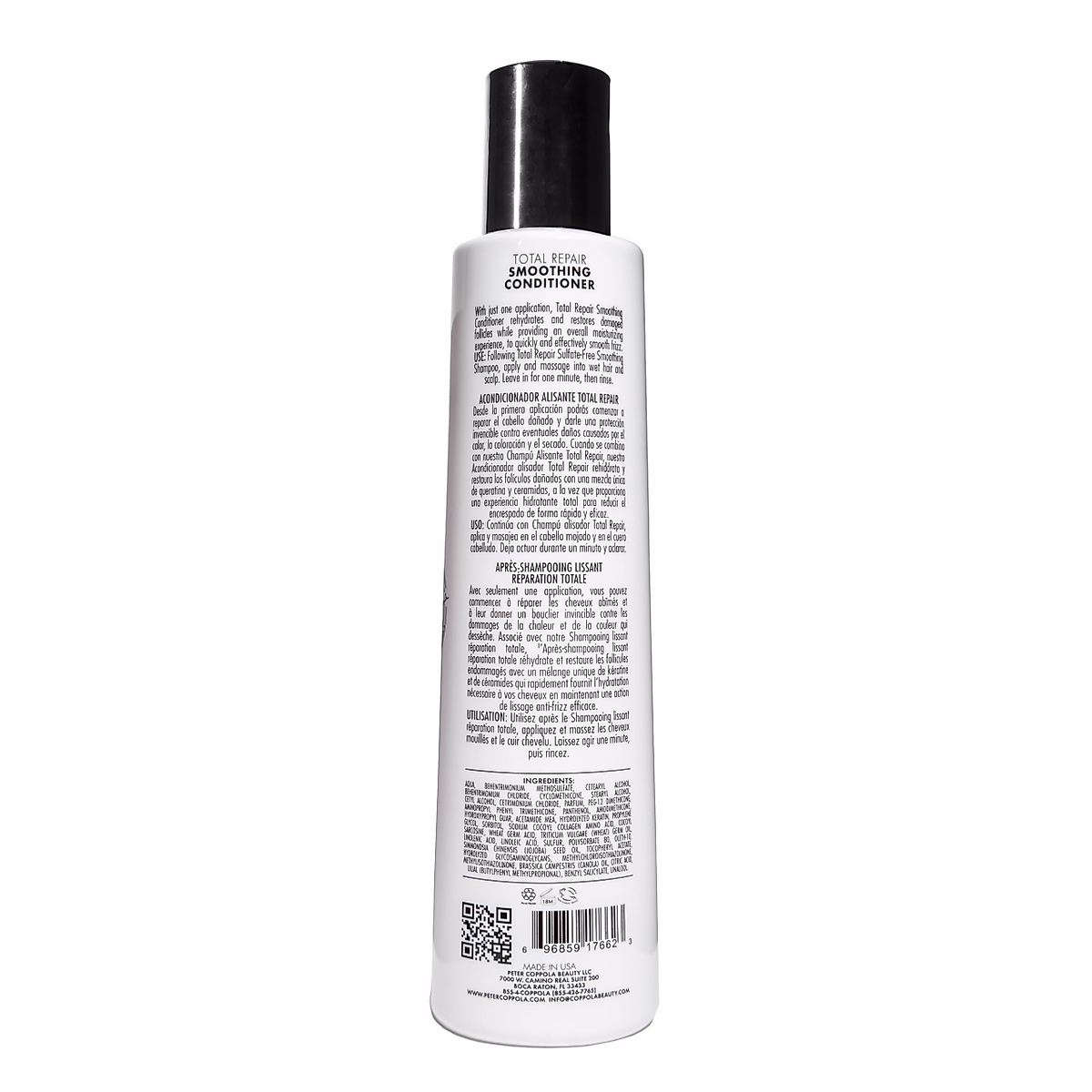 PETER COPPOLA Total Repair Conditioner - Keratin Protein - Repairs Damaged Hair - Color Safe - Keratin Aftercare Conditioner For Daily Use - Healthy Strong Hair (12 Fl Oz)