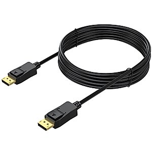 UVOOI DisplayPort Cable 15Ft, Display Port to Display Port Cable DP to DP 15' Cable 4K [1440p@144Hz, 4K@60Hz] - Black,Gold Plated