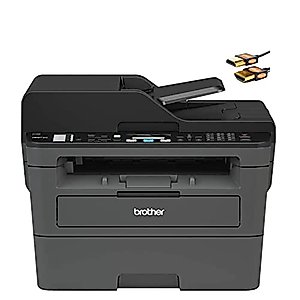 Brother MFC-L27 10DW Series Wireless Compact Monochrome Laser All-in-One Printer - Print Copy Scan Fax - Auto 2-Sides Printing - Print Up to 32 Pages/Min - Mobile Printing - ADF + HDMI Cable