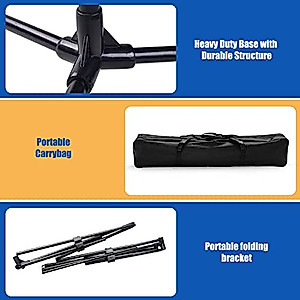 Eastgoing 10 ft Mini Portable Soccer Tennis Net | Pickleball Net System with Carrying Bag for Driveway Backyard. Easy Assemble Beach Tennis Net | Tennis Practice for Indoor and Outdoor