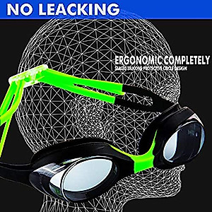 Romoc 4 Pack Kids Swimming Goggles,No Leaking,Anti Fog,UV Protection Swim Glasses Water Goggles Christmas Gift