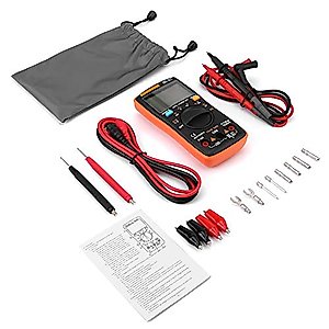 Digital Multimeter Autoranging, True-RMS Multimeter Leads Probes Alligator Clips for AC DC Voltage Ammeter Current Ohm Meter