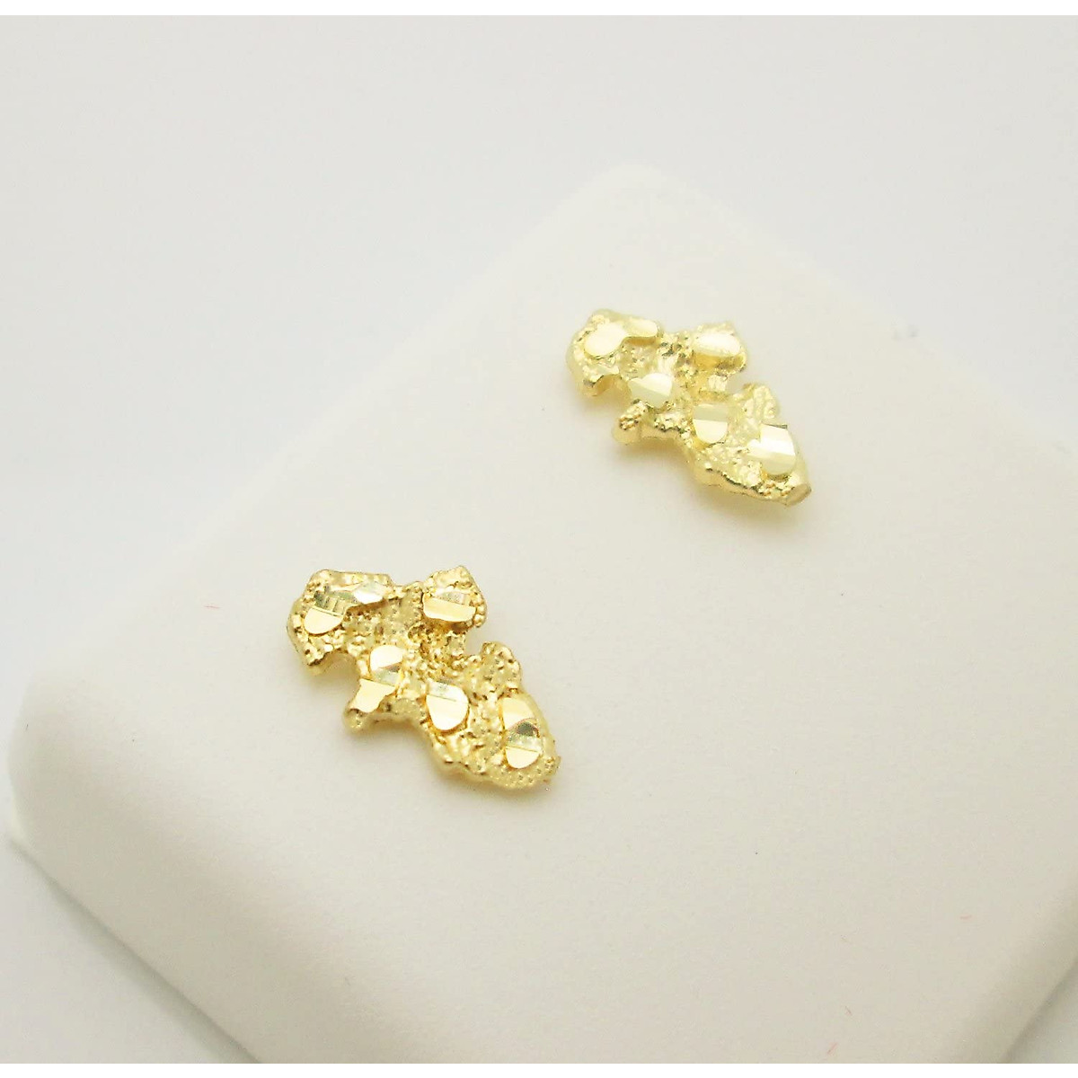 10k Yellow Gold Small Nugget Earrings