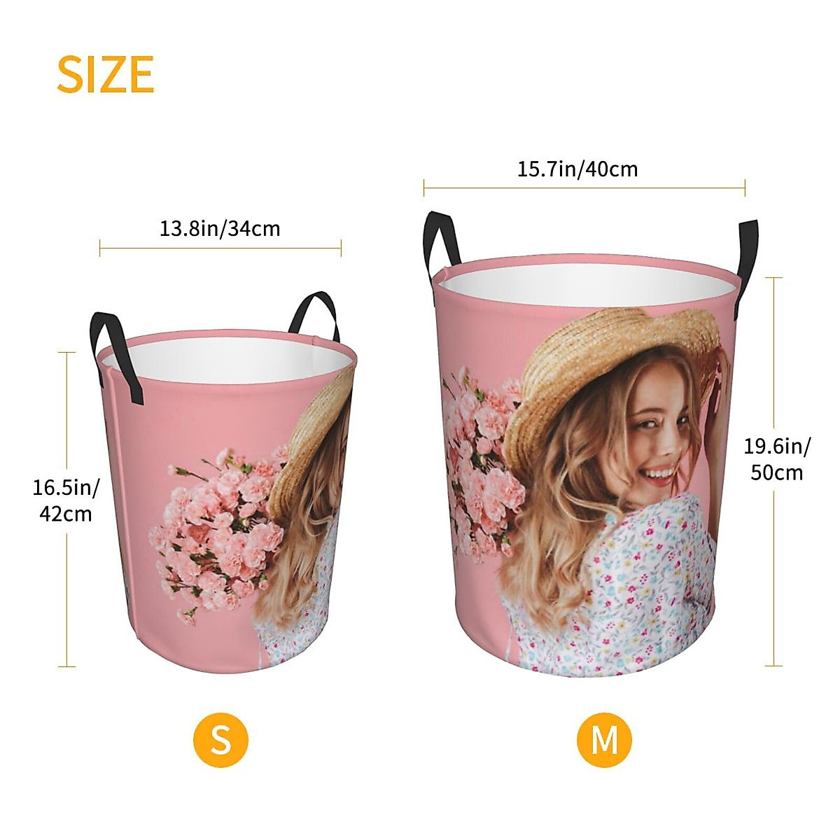 Custom Laundry Hamper For Kids Adults Personalized Dirty Clothes Large Storage Basket Collapsible Customized Waterproof Laundry Baskets With Handle For Bathroom Living Room Bedroom Home