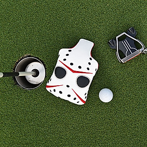 mytag Golf Club Head Covers Mallet Putter Cover Hockey Goalie Mask Strong Magnetic Headcovers for Taylormade Spider Bettinardi Putters