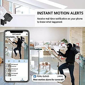 Dukmikz Hidden Camera Mini Spy Camera, 4K WiFi Mini Hidden Spy Cam for Home Security/Outdoor Recording, Remotely Watching Via Mobile Phone, Battery Powered