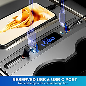 AOLEAD Tesla Model 3 Model Y 2021 2022 2023 Accessories for Tesla Center Console Organizer