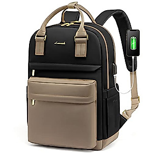 LOVEVOOK Laptop Backpack for Women Men 15.6 Inch Laptop Bag with USB Port Fashion Waterproof Backpacks Teacher Nurse Stylish Travel Bags Vintage Daypacks for College Work