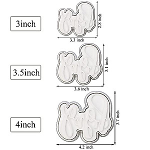 Mostop 3D Cookie Cutter with Baby Letter Stampers Baby Shower Cake Mold Fondant Decorating Tools DIY Mold for Sugar Craft Baking Mould Kids' Birthday Party Kitchen Tools