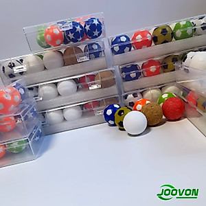Joovon 1.42 Inch Foosball Balls 1.26 Inch Foosball Table Balls for Foosball Tabletop Game Foosball Ball Replacements Multicolor with The Plastic Box