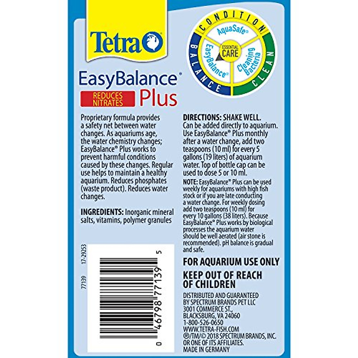 Tetra EasyBalance Plus 8.45 Ounces, Weekly Freshwater Aquarium Water Conditioner,Golds & Yellows