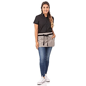 Chef Works Unisex Portland Waitress Apron, Black, One Size