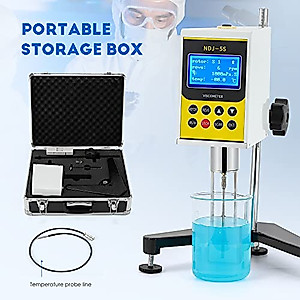 CGOLDENWALL NDJ-5S Rotary Visometer Digital Rotational Viscosity Meter Lab Viscometers 110-240V 1-100,000mPa.s Accuracy:±3.0% (With 0# rotor)