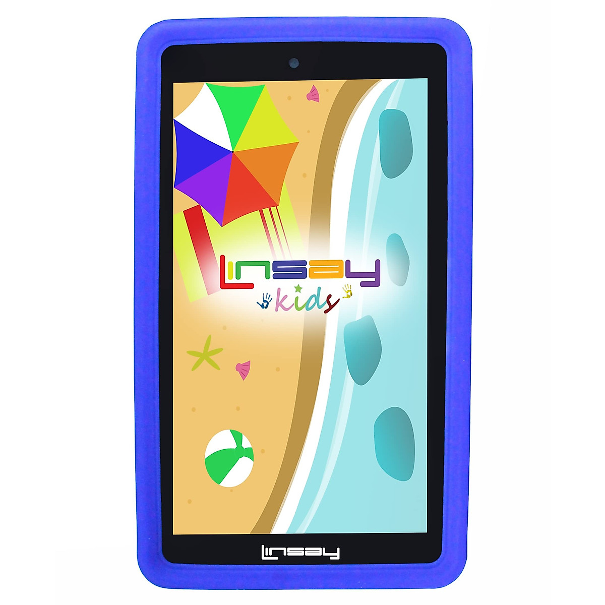 LINSAY 7" 2GB RAM 32GB Android 12 Tablet with Blue Kids Defender Case