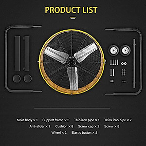 Simple Deluxe 36 Inch Heavy Duty Metal Industrial Drum Fan, 3 Speed Floor Fan for Warehouse, Workshop, Factory and Basement - High Velocity, Yellow