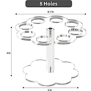 Ice Cream Cone Holder Stand Cupcake Stand with 8 Holes Capacity Clear Clear Acrylic Cone Display Stand Weddings Baby Showers Birthday Parties Anniversaries Christmas Snack Tray