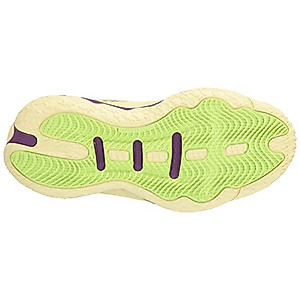 adidas Unisex Dame 8 Basketball Shoe, Yellow Tint/Glory Purple/Signal Green, 11.5 US Men