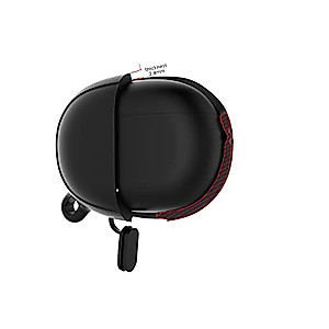 Maidea Fold Case for Beats Studio Buds Folding Protective Case Cover with Keychain Waterproof Case Dustproof Cover Shockproof Case Cover (Black)