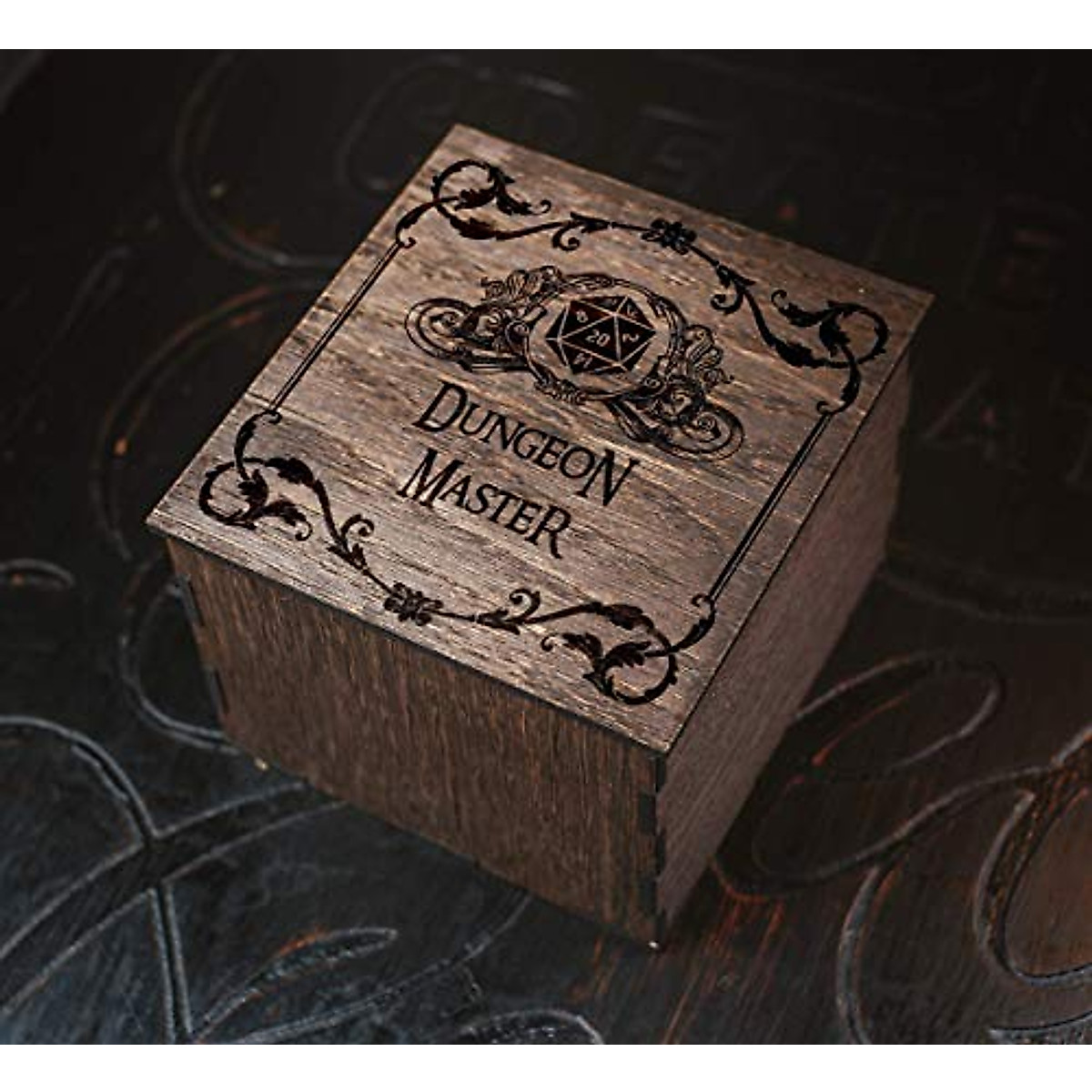 Game Master Gift Idea - Role Game Style Whisky Glass with Gift Box - Presents for Him (Dungeon Master with Dice)