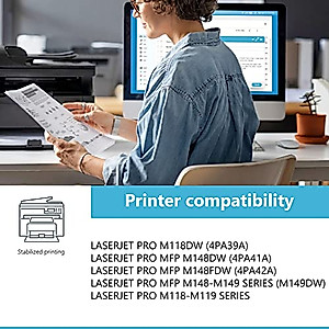 High-Yield 94X Black Toner Cartridges (3-Pack) - Eaxic CF294X High Yield Toner Cartridge Compatible Replacement for HP Pro M118dw; Pro MFP M148dw, M148fdw, M149 Printer, CF294X