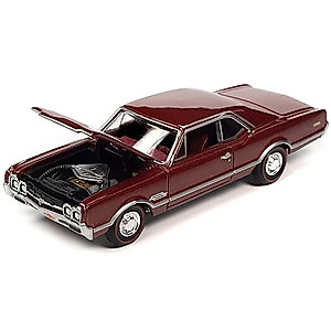 1966 442 Autumn Bronze Metallic with Red Interior Vintage Muscle Limited Edition 1/64 Diecast Model Car by Auto World 64402-AWSP132A