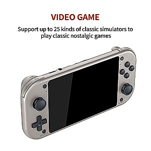 M17 Handheld Retro Game Console 64G with 20000+ Games, Cortex-A7 1.2GHz, 4.3-inch IPS Screen Portable Arcade Rechargeable Games Emulators for Kids and Adults (Silver)