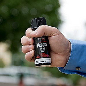 SABRE Tactical Pepper Gel With Belt Holster For Easy Carry, Maximum Police Strength OC Spray, Quick Access Fast Flip Top Safety, Tactical Design For Security Professionals, 1.8 fl oz