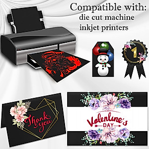 Gondiane 24 sheets Black Cardstock Paper 8.5 x 11 Inches for DIY Cards, Invitations, Scrapbooking and Other Crafts(250gsm/92lb)