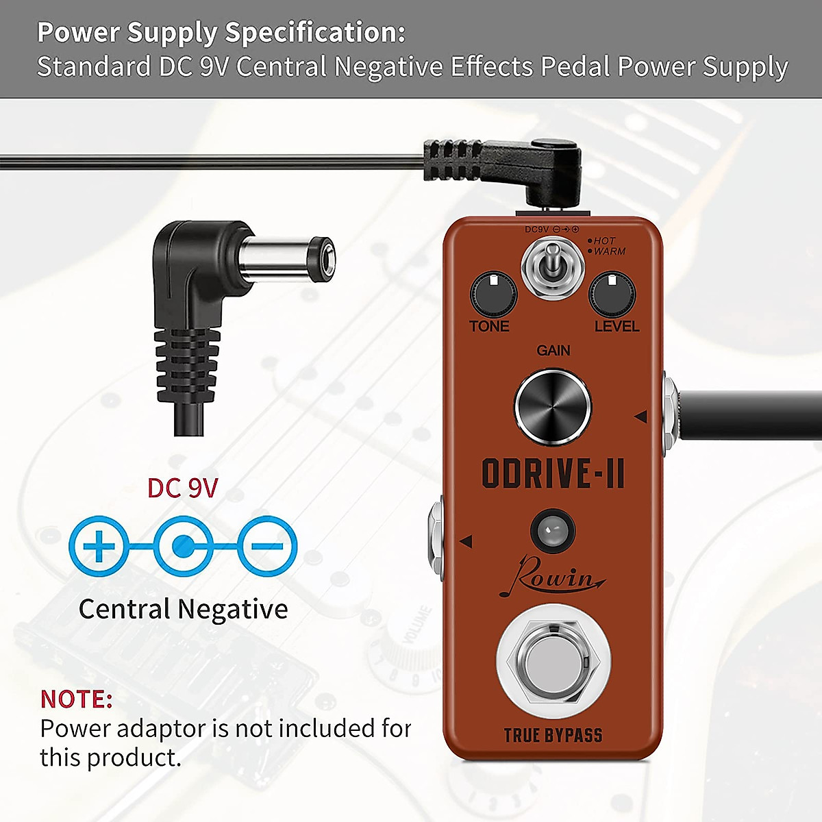 Rowin Guitar Tube Screamer Pedal Overdrive II True Bypass