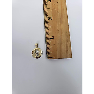 Ice on Fire Jewelry 10k Solid Yellow Gold Saint Christopher Medal
