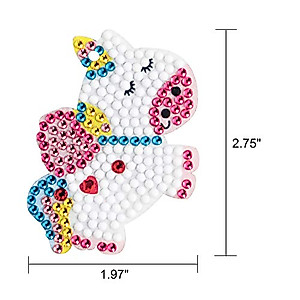 Nardoll Arts and Crafts for Kids Ages 8-12 - Create Your Own Gem Keychains Double Side by Number - 5D Diamond Painting Kits Creativity for Girls Boys Toddler Teens Ages 3-5 4-6 6-8 10-12