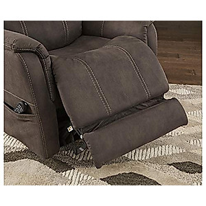 Signature Design by Ashley Ballister Contemporary Power Lift Recliner, Brown