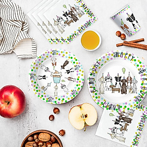 Xigejob Puppy Dog Birthday Plates And Napkins Party Supplies - Dog Party Decorations Tableware, Plate, Napkin, Tablecloth, Forks, Puppy Dog Theme Birthday Baby Shower Decorations Dinnerware | Serve 24