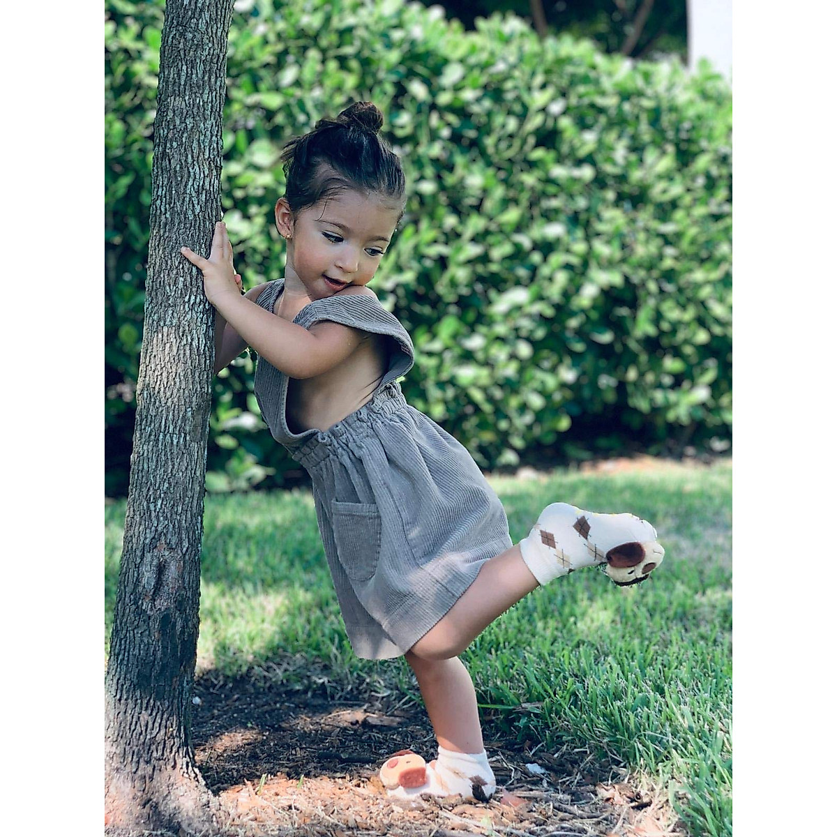 Piero Liventi Brown Dog Boogie Toes Rattle Sock, 1-Pair (0-1Y) Rattles Foot Finder, Rattle Sock Baby Toddler Toy, Gift for Newborn Infant Babies Boy Girl