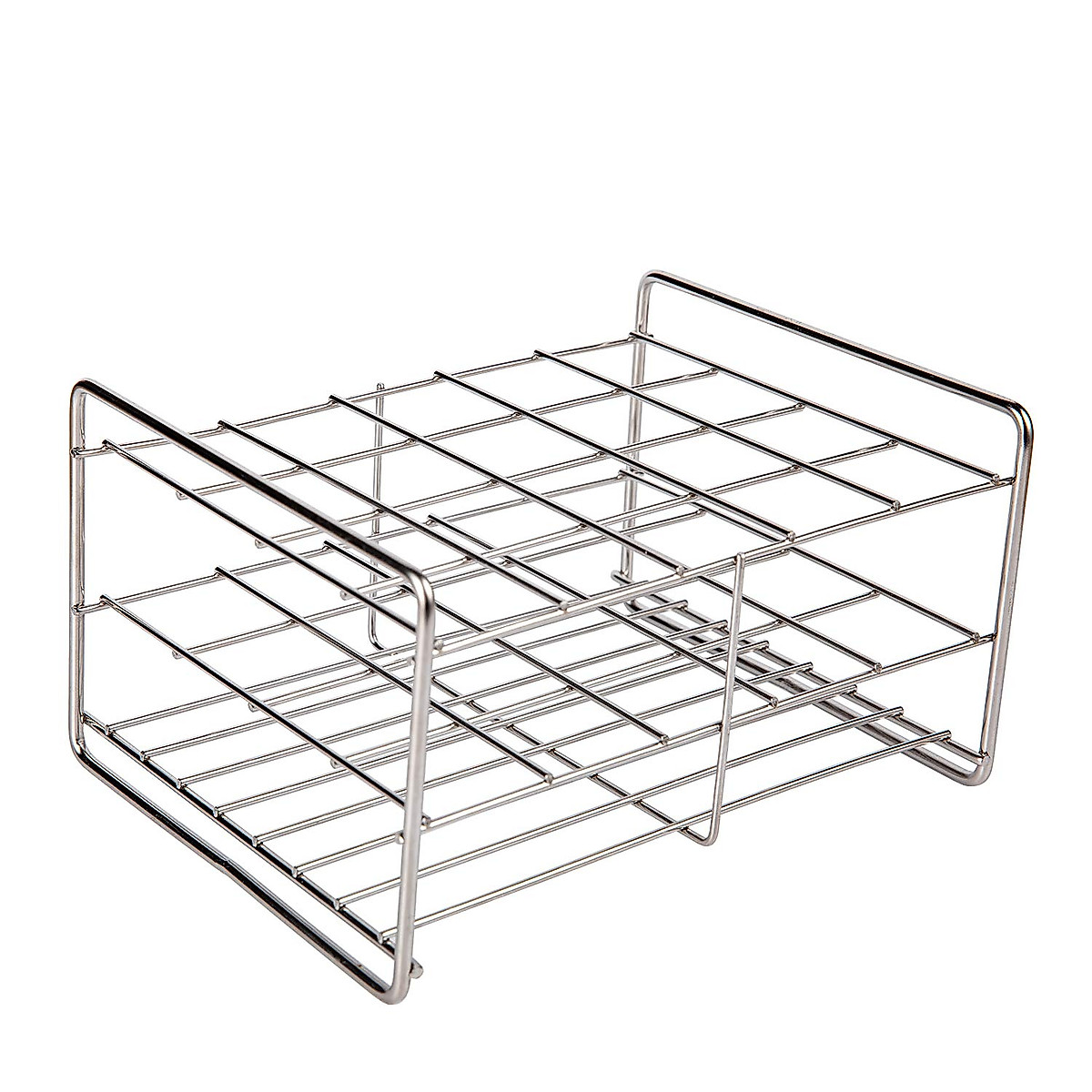 Adamas-Beta Stainless Steel Test Tube Rack,20 Place,5x4 Format,Wire Constructed,Outer Diameter Permitted of Tubes 29-31mm