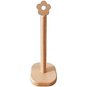 Paper Towel Holder, Wooden Kitchen Roll Stand Organizer Free Standing, Housewarming Gift Present for Friends