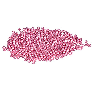 Bead Decoration, Glossy Color 1300PCS Pearl Decoration for Makeup Organizer for Decorations(Pink)