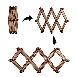 Wooden Expandable Coat Rack,Wall Mounted Hanging Hat/Scarf/Jewelry Hanger for Entrance,Bedroom,Living Room,Utility Hooks Home Decor 10 Hook/Set