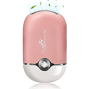 GreenLife® Eyelash dryer Bladeless Handheld Mini Cooling Fan Air Conditioning Blower for Eyelash Extension (Rose), USB Rechargeable Portable