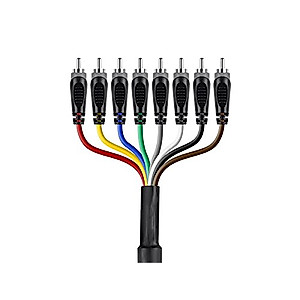 Monoprice 8-Channel 1/4 Inch TS Male to 1/4 Inch TS Male Snake 26AWG Cable C/d - 6 Feet with 8 Balanced Mono/Unbalanced Stereo Lines