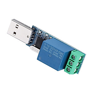 Taidda USB Relay Module, Sturdy Durable Lightweight Lcus1 USB Relay Module Intelligent USB Switch Control Module Onboard Ch340 Control Chip