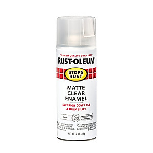 Rust-Oleum 285093 Stops Rust Spray Paint, 12 Oz, Matte Clear