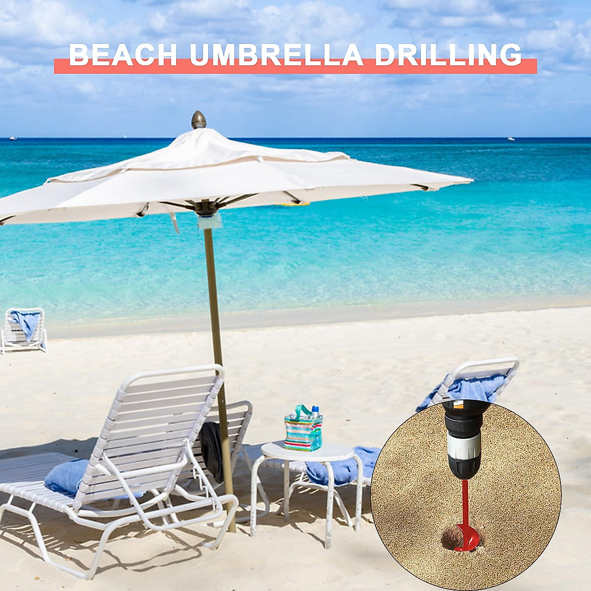 SYITCUN Garden Auger Drill Bit for Planting - 1.6" X 16.5" Heavy-Duty Garden Auger - Bulb Planter Tool & Auger Post Hole Digger - 3/8" Hex Drive Drill