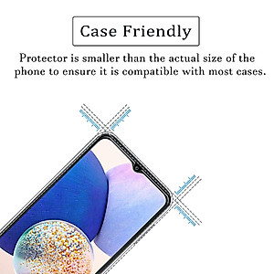 SALMERB Samsung Galaxy A14 5G Screen Protectors (3 Pack), 9H Tempered Glass Film for Samsung Galaxy A14 5G Anti-Scratch Anti-Fingerprint Glass Screen Protectors Zero Bubbles Ultra-clear 99.99%