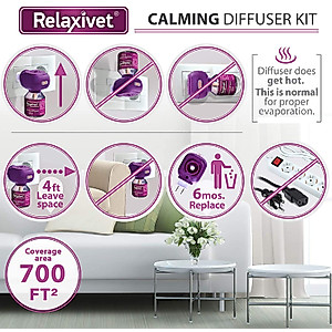 Calming Cat Diffuser Refill & Anti Anxiety Pet Products - Feline Calm Pheromones & Cats Comfort - Stress Relief Help with Pee, New Zone, Aggression, Fighting with Dogs & Behavior Control