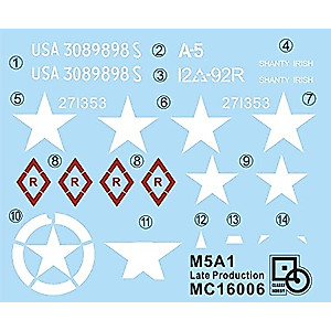 CLH16006 1:16 Classy Hobby M5A1 Stuart Late [Model Building KIT]