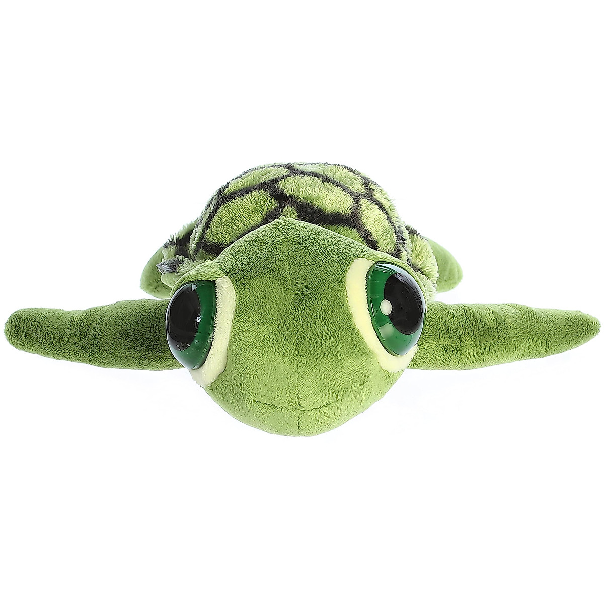 Aurora® Enchanting Dreamy Eyes™ Slide Sea Turtle Stuffed Animal - Captivating Gaze - Aesthetic Appeal - Green 10 Inches